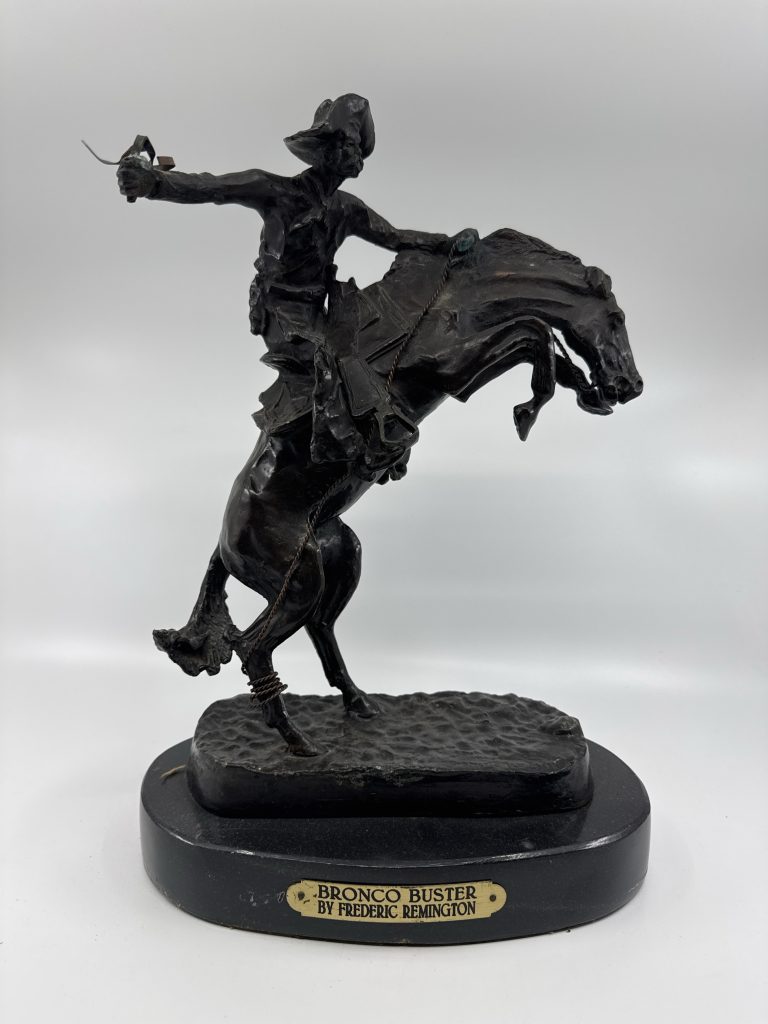 Frederic Remington The Bronco Buster Bronze Sculpture – Western Cowboy ...